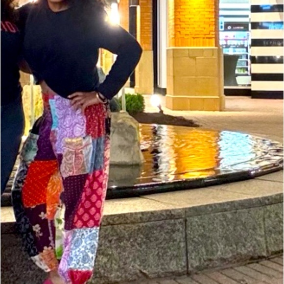 Kathmandu | Pants & Jumpsuits | Kathmandu Multicolor Patchwork Wide Leg ...